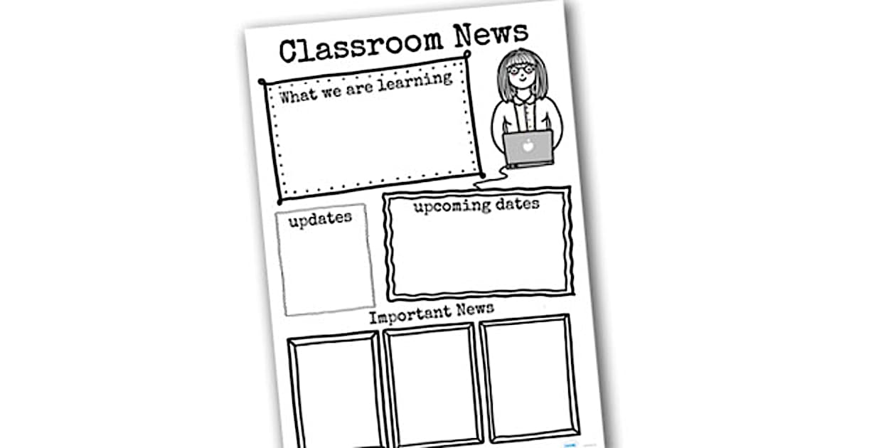 Classroom News Writing Template (teacher made) - Twinkl