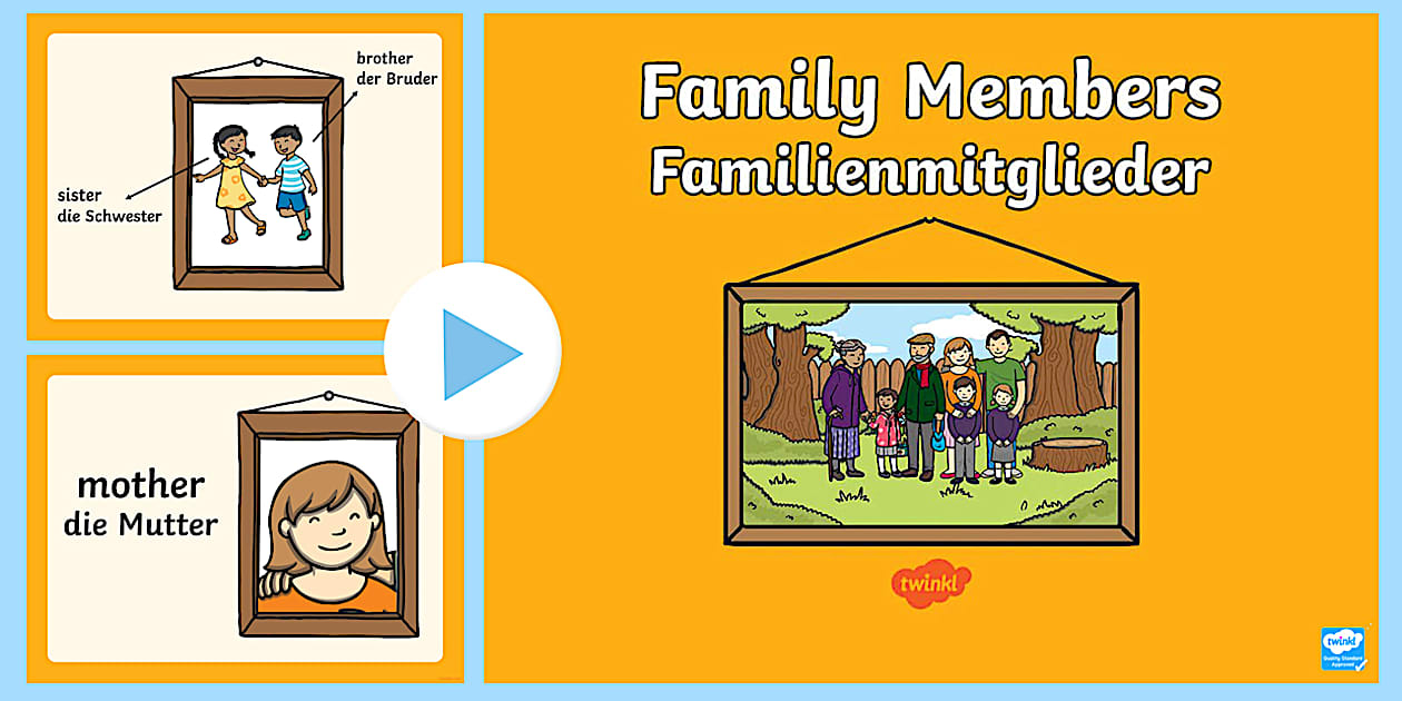 Family Members PowerPoint English/German - Twinkl