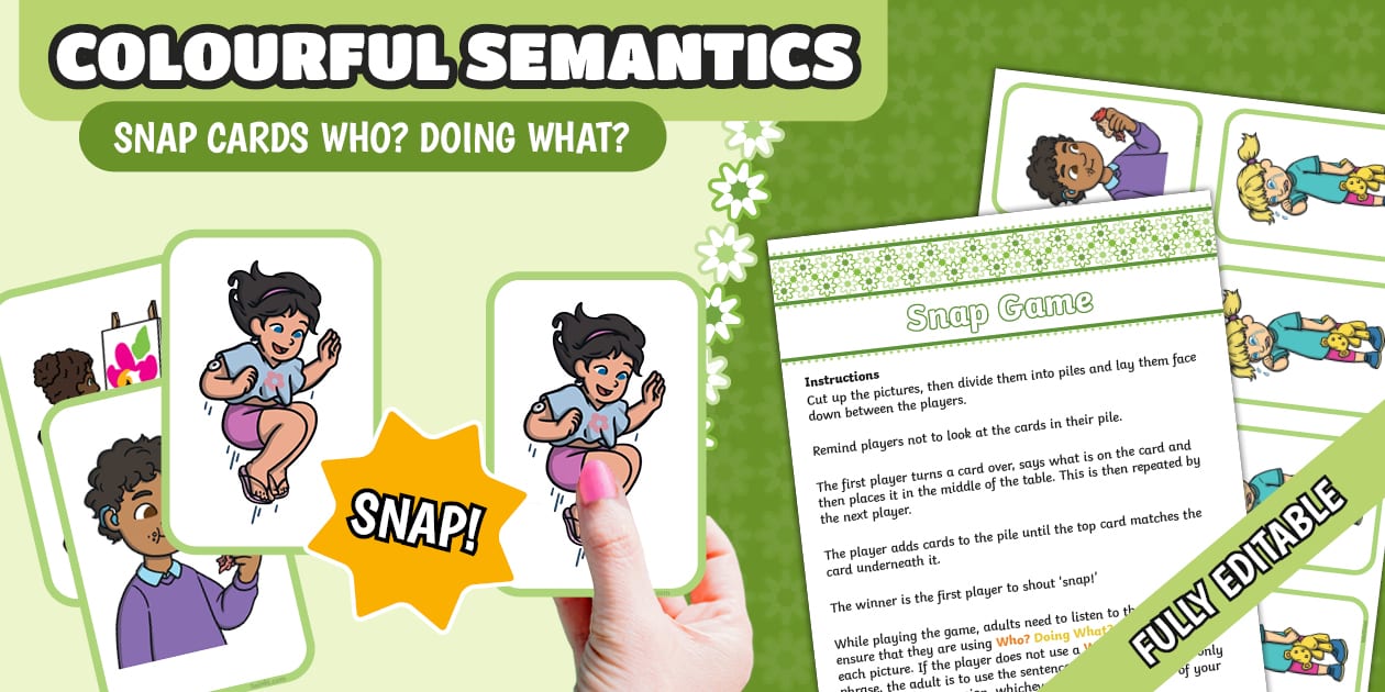 Colourful Semantics Snap Cards