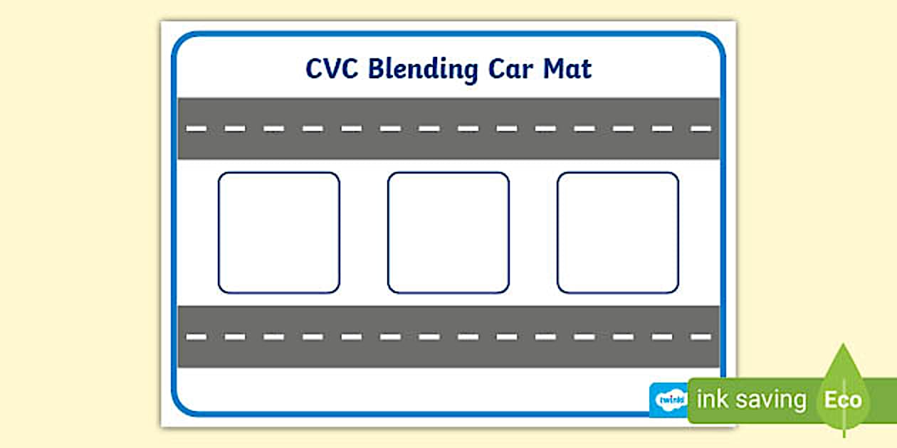 CVC Blending Car Mats (teacher made) - Twinkl