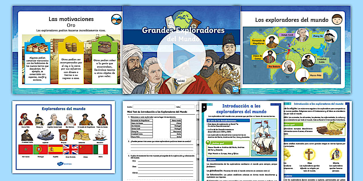 Pack: Navegantes y exploradores del mundo - Twinkl Colombia