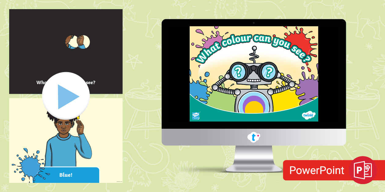 SASL Colours: Binoculars PowerPoint Game (teacher made)