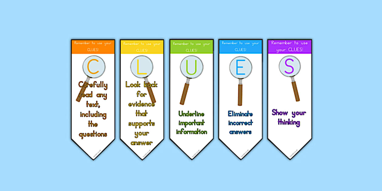 Editable Use Your CLUES Strategy Bookmark (teacher made)