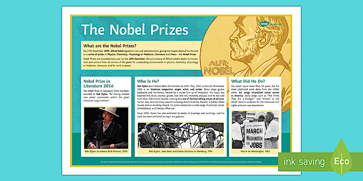 The Nobel Prize in Literature Poster - Twinkl