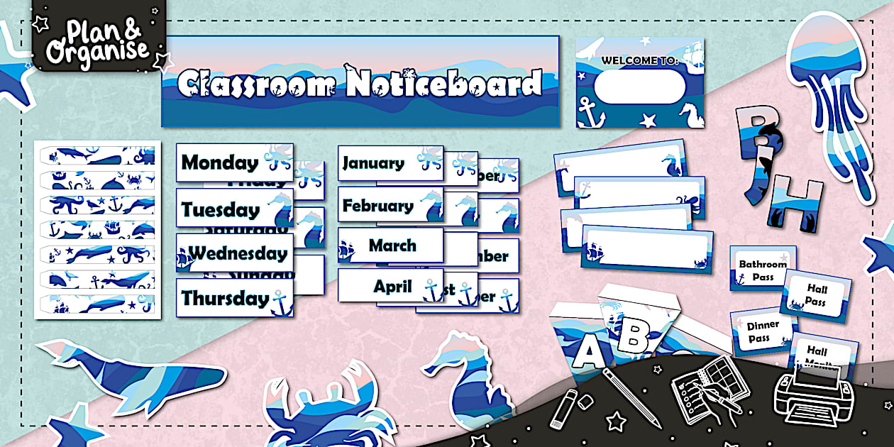 Classroom Display Pack | Under the Sea | Ocean Theme