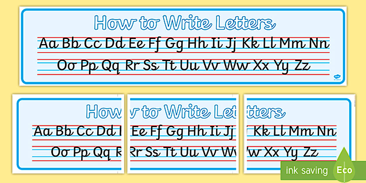 Cursive Alphabet Banner - Cursive Classroom Alphabet Banner