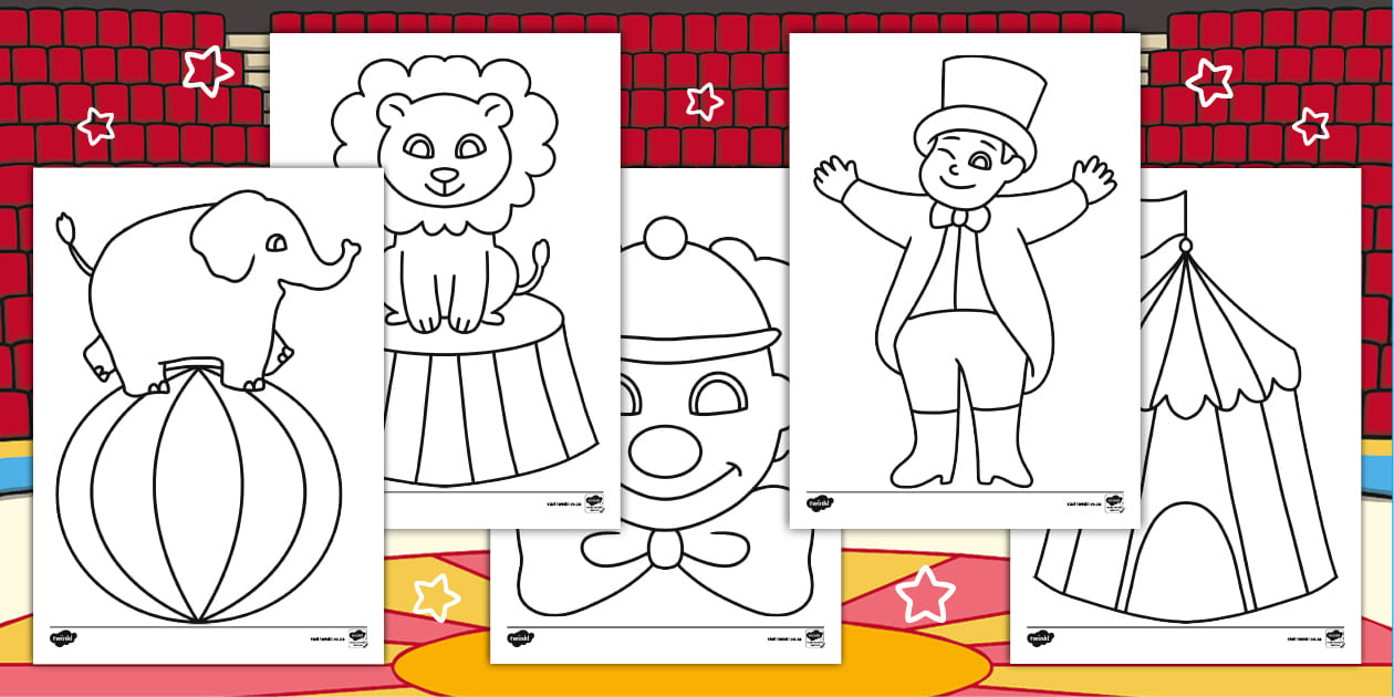 My First Circus Colouring Pack (teacher made) - Twinkl