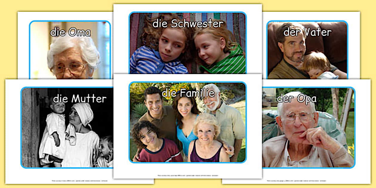 Meine Familie Display Photos German (teacher made) - Twinkl