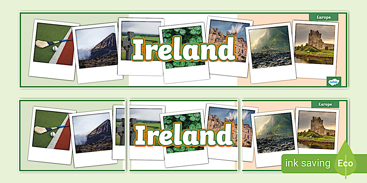 Ireland Polaroid Themed KS2 Display Banner (teacher made)