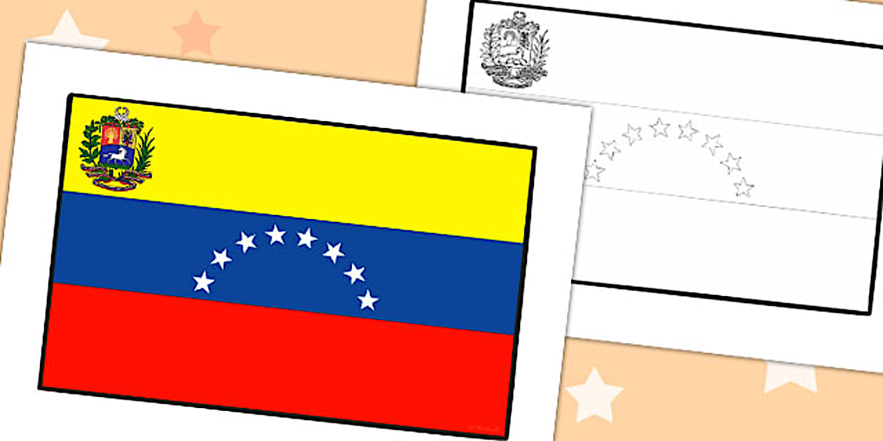 Venezuela Flag Display Cut Out (teacher made) - Twinkl