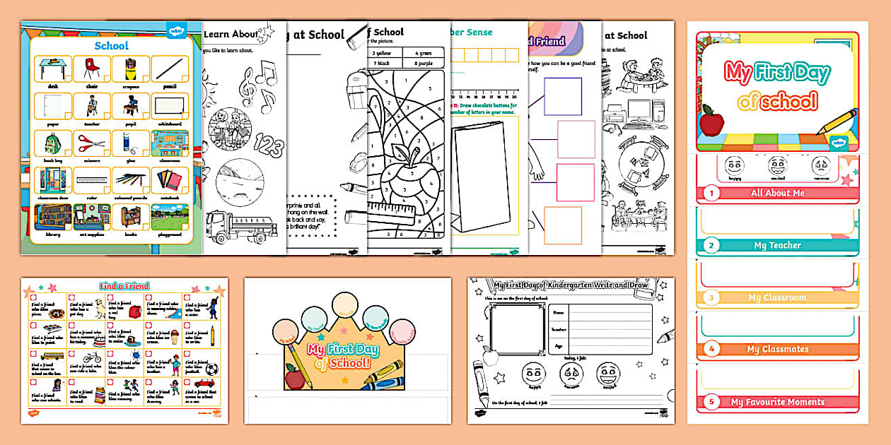 First Day at School Early Years Activity Pack (teacher made)