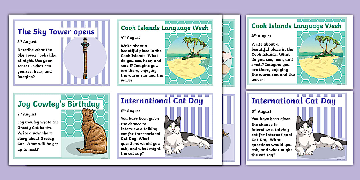 Quick Writes: Special Days in August (Teacher-Made) - Twinkl