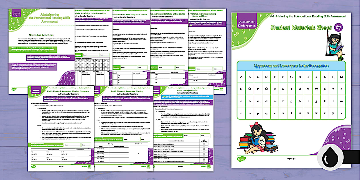 Foundational Reading Skills Assessment - Kindergarten