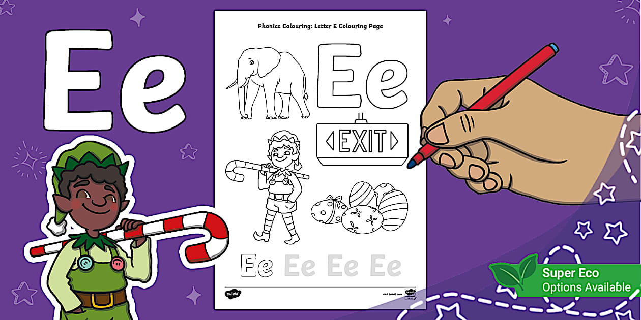 Letter E Phonics Colouring Sheet | Parents Resource