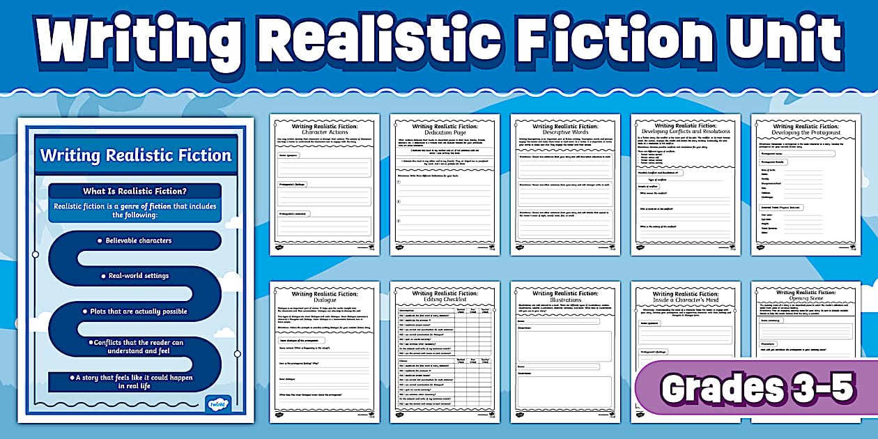 Writing Realistic Fiction Unit for 3rd-5th Grade