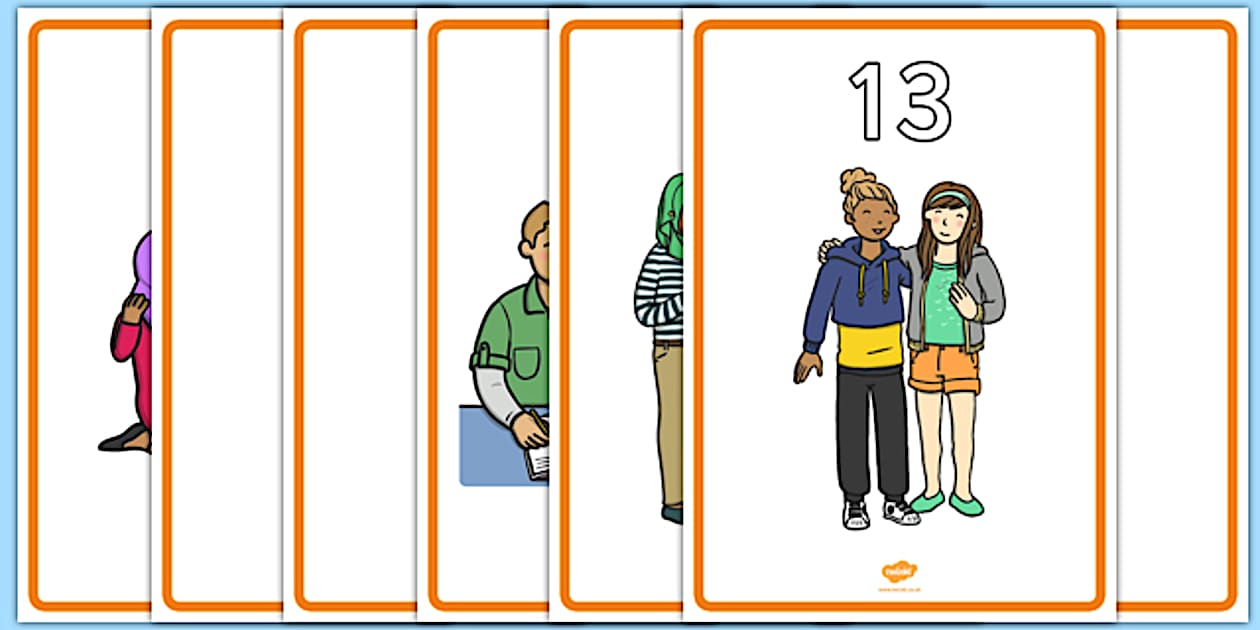 Teen Numbers on Teenagers Display Posters (teacher made)