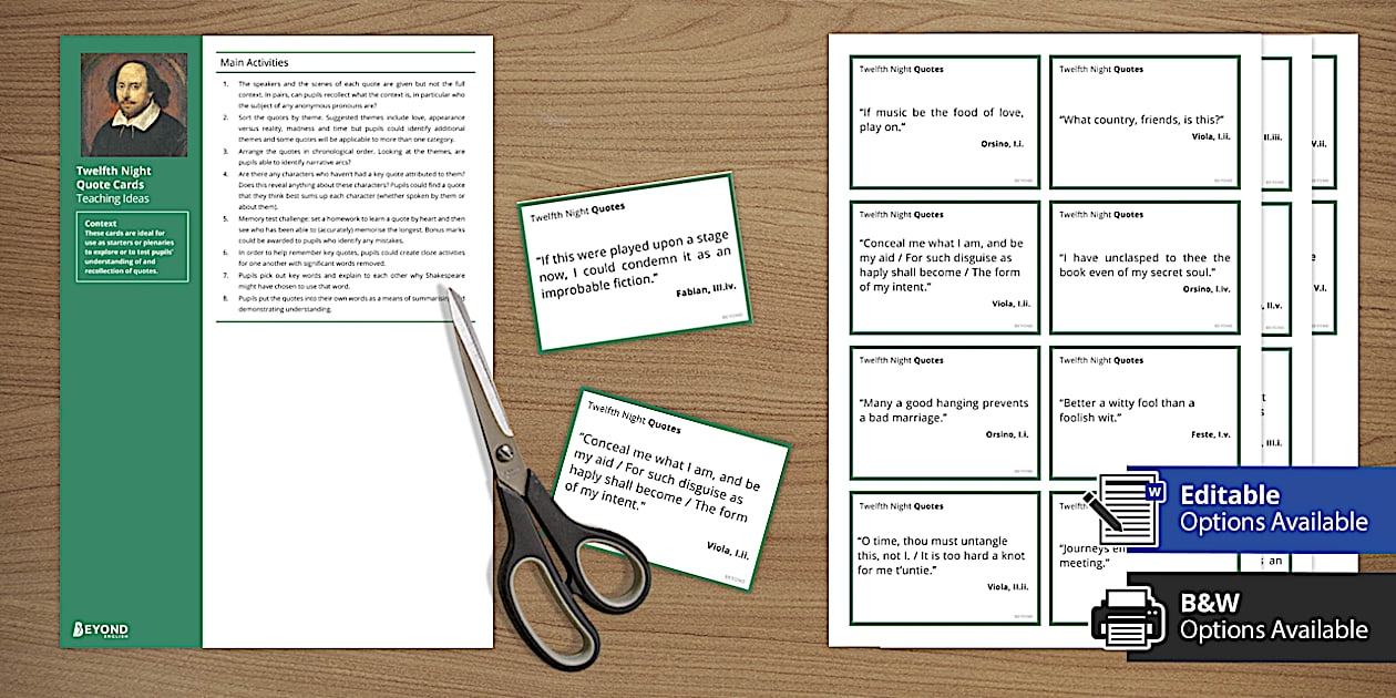 Twelfth Night Quotes | GCSE Shakespeare | Beyond English