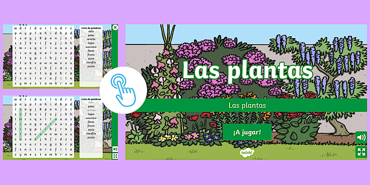 Sopa de letras: Las plantas | Recursos interactivos