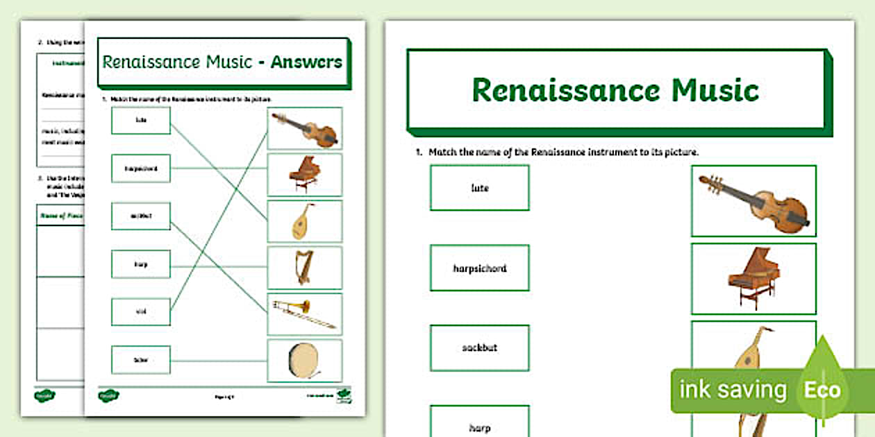 👉 KS2 Renaissance Music Activity (teacher made) - Twinkl