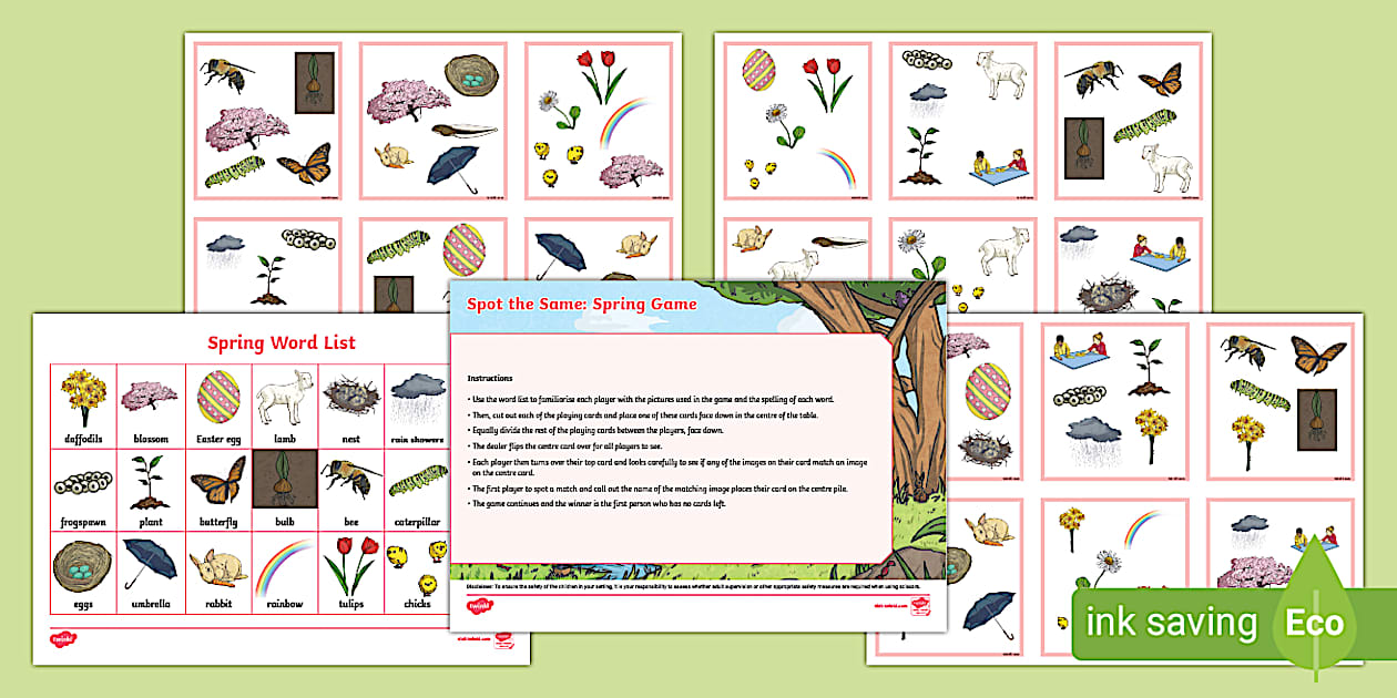 Spot the Same: Spring Game (teacher made) - Twinkl