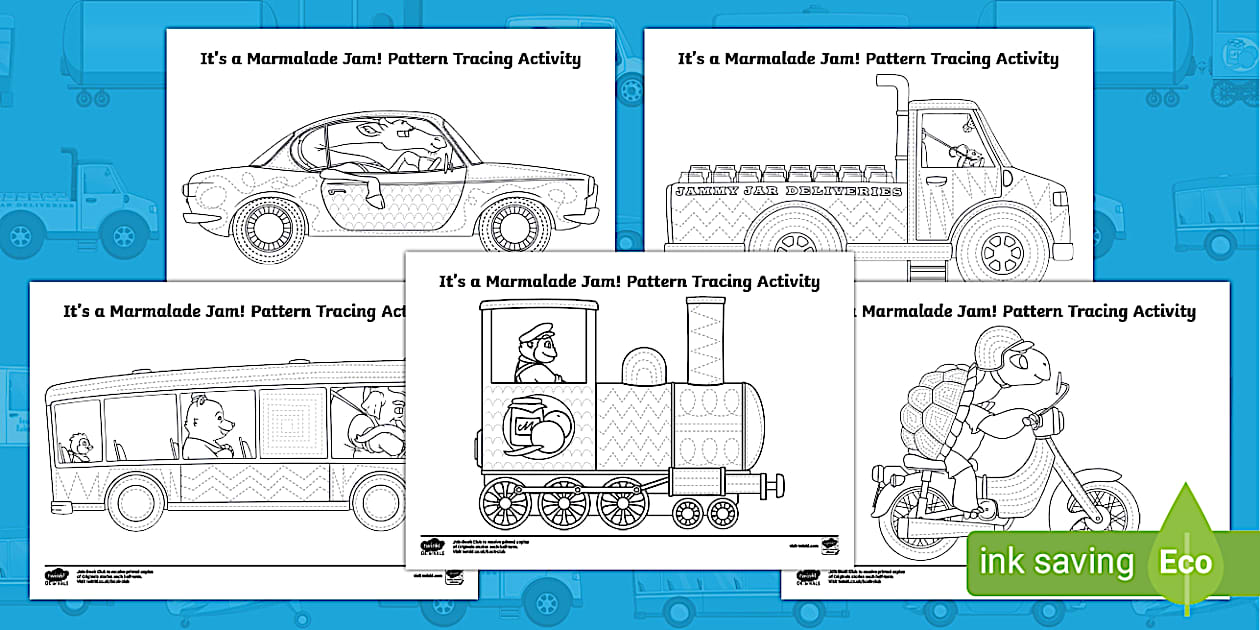 It's a Marmalade Jam! Pattern Tracing Activity - Twinkl