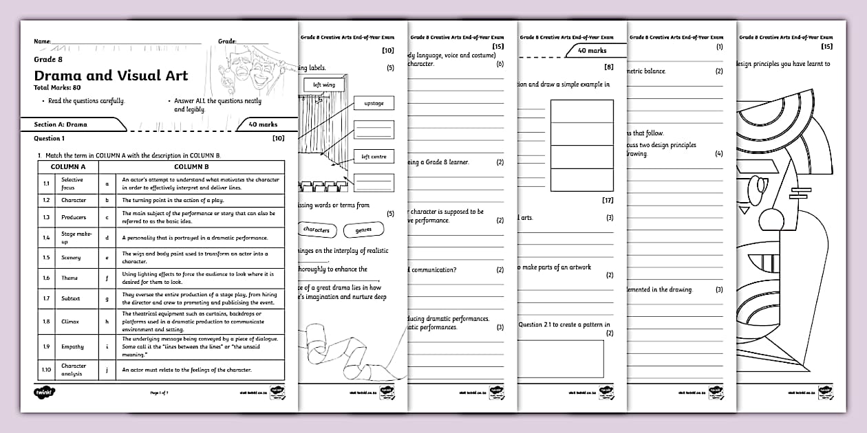 Creative Arts End-of-Year Exam (Hecho por educadores)
