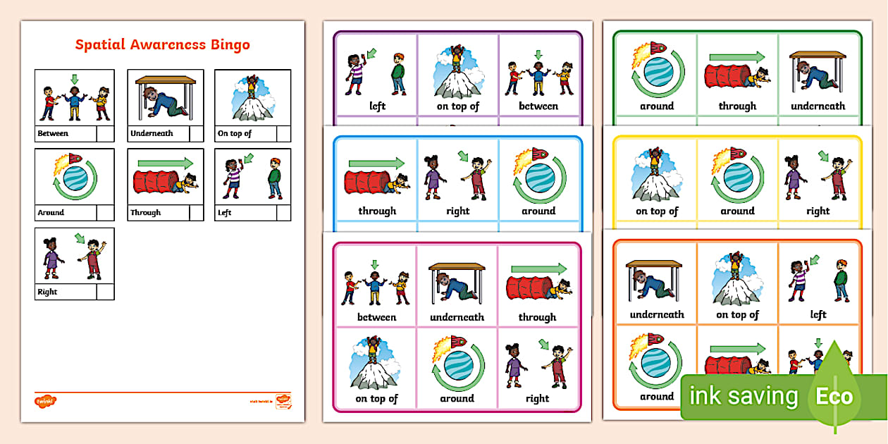 Spatial Awareness Bingo (teacher made) - Twinkl