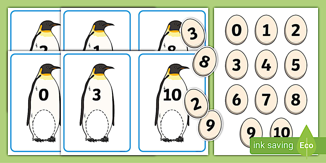 Penguin Themed Number Bonds to 10 (teacher made) - Twinkl