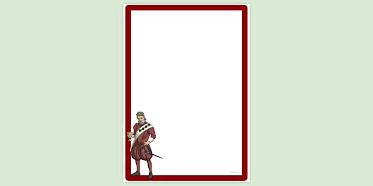 King Claudius Page Border | Hamlet Page Border | Twinkl