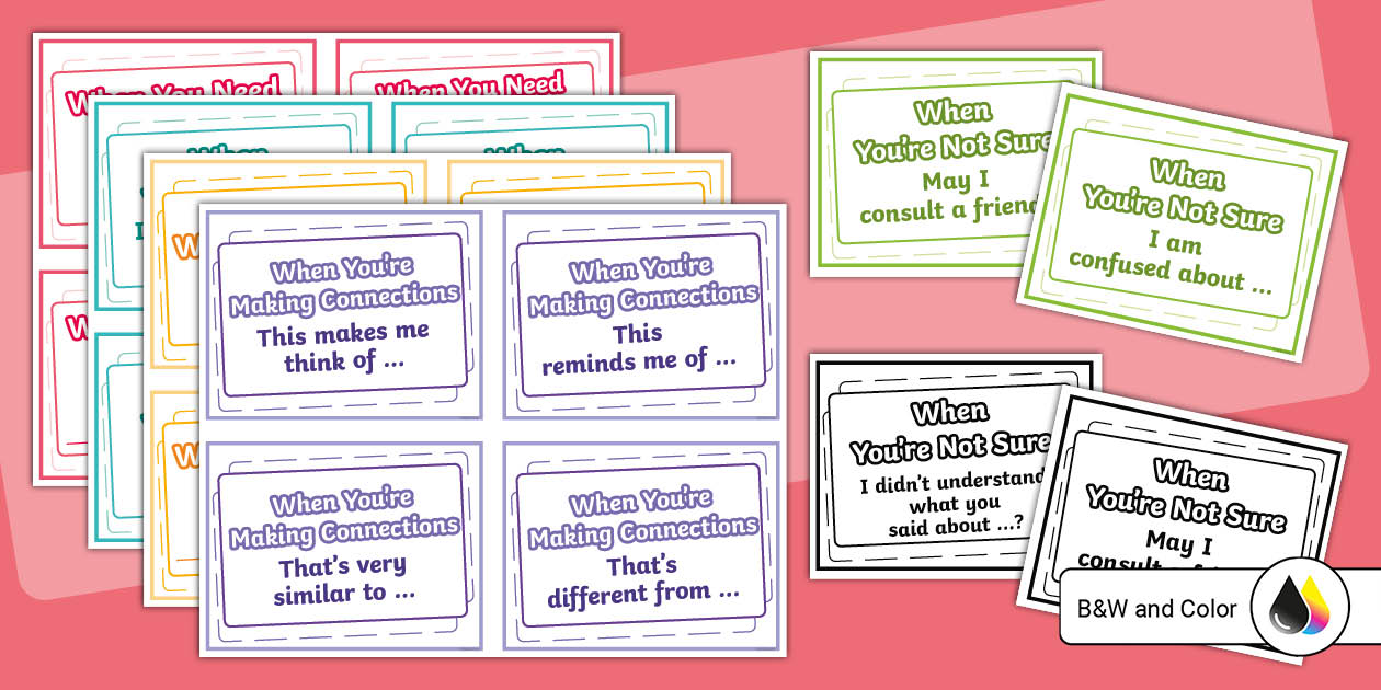 Accountable Talk Task Cards for 6th-8th Grade (teacher made)