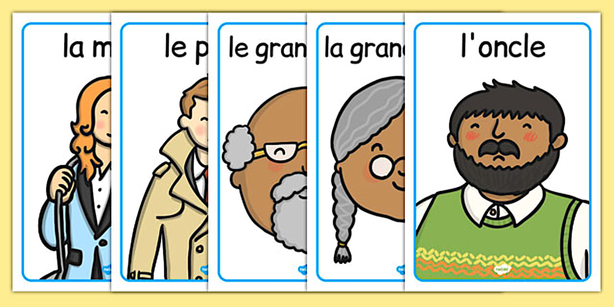 Ma famille Display Posters French (teacher made) - Twinkl