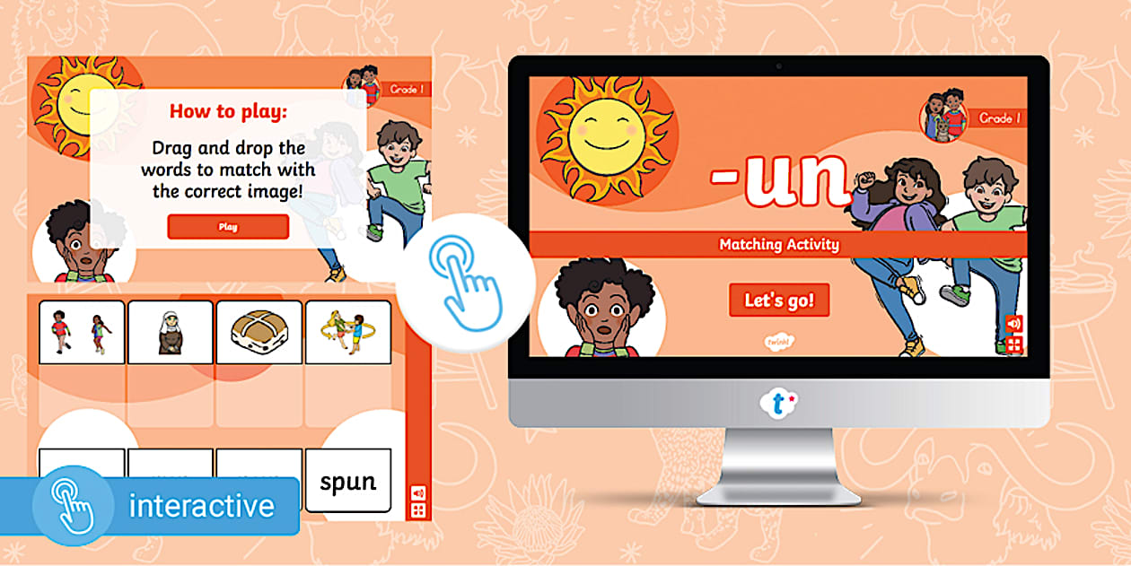 Grade 1 Phonics –un Interactive Go! Game (teacher made)