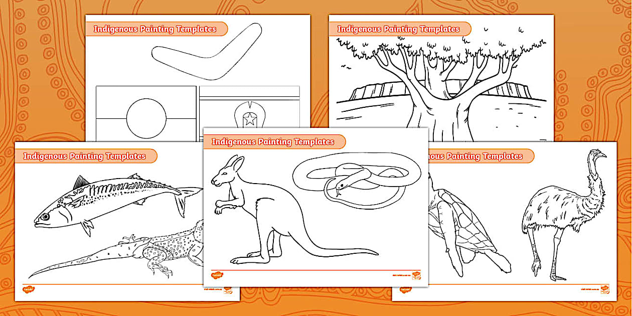 Indigenous Australian Painting Templates - Art - F-4