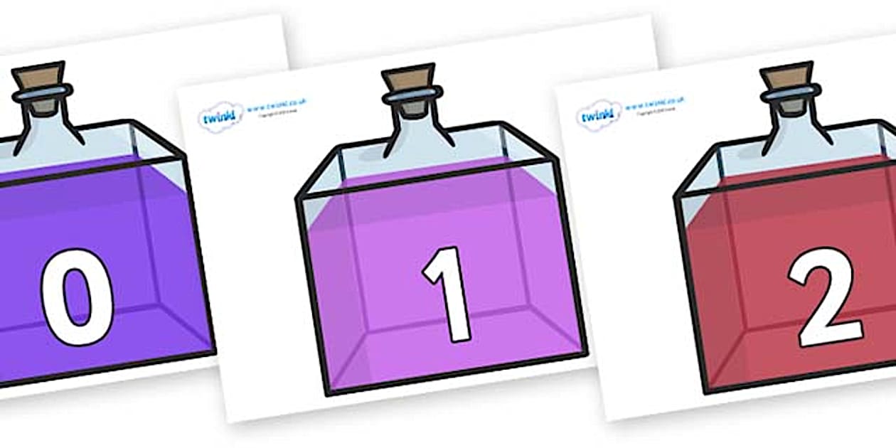 Numbers 0-50 on Perfume Bottles (Teacher-Made) - Twinkl