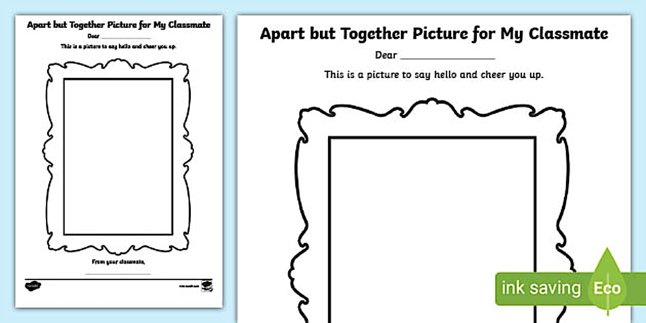 Apart but Together Picture for My Classmate - Twinkl