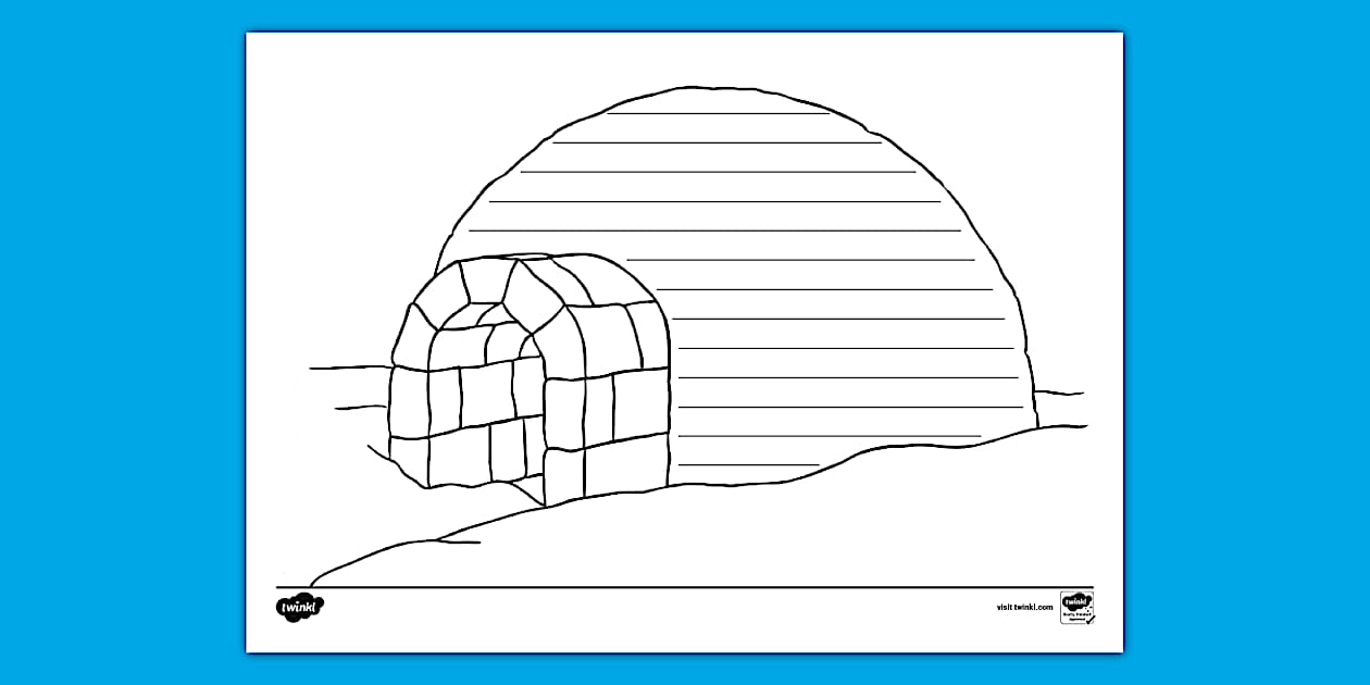 Igloo Writing Template - Twinkl