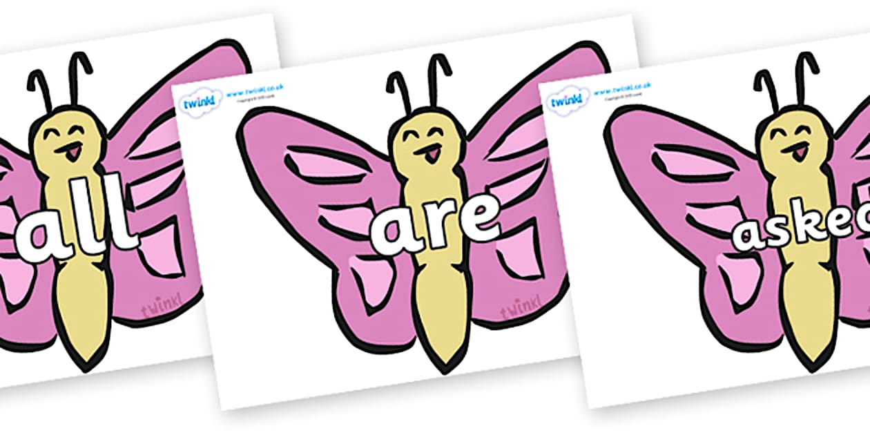 Tricky Words on Butterflies (teacher made) - Twinkl