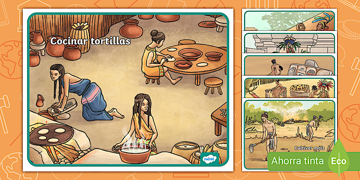 Póster | Actividades | antiguos Mayas | civilización maya