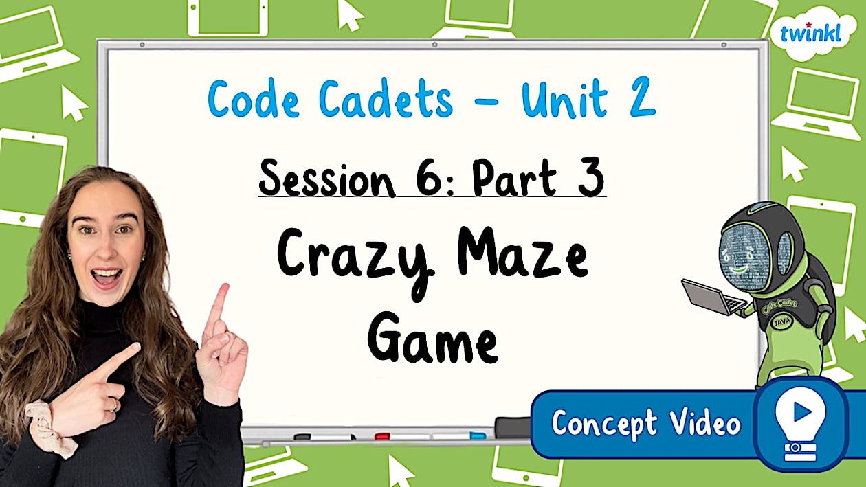 Crazy Maze Game with Scratch KS2 Concept Video Part 3