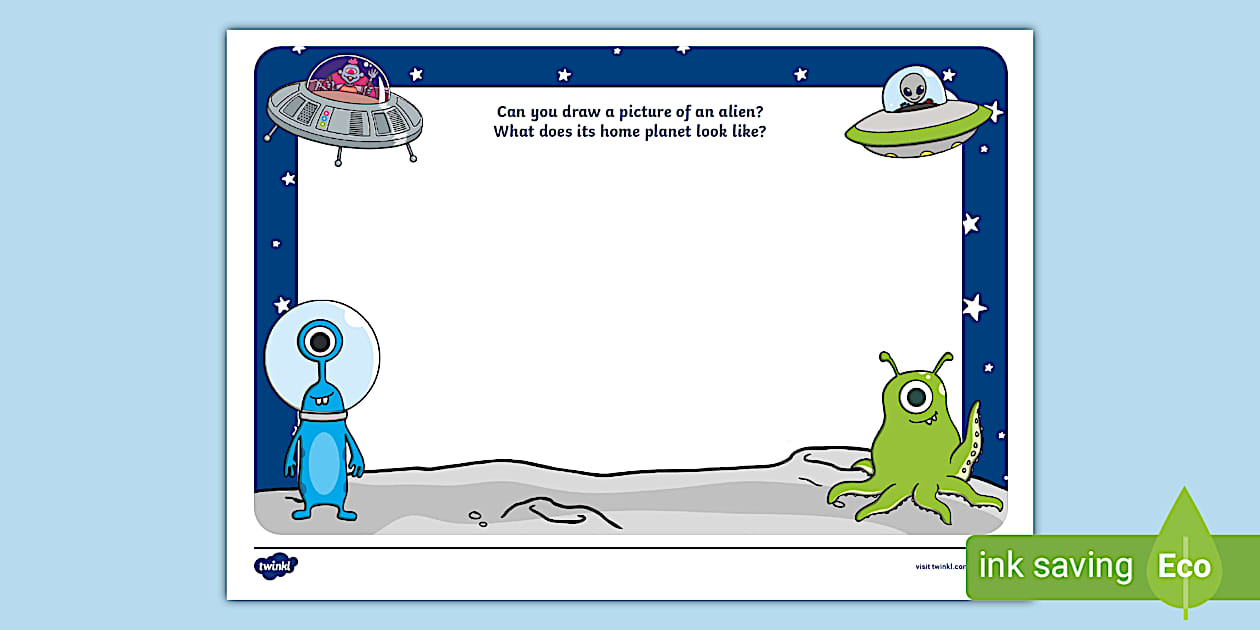 Alien Drawing Prompt | Twinkl | Outer Space | Art | KS1