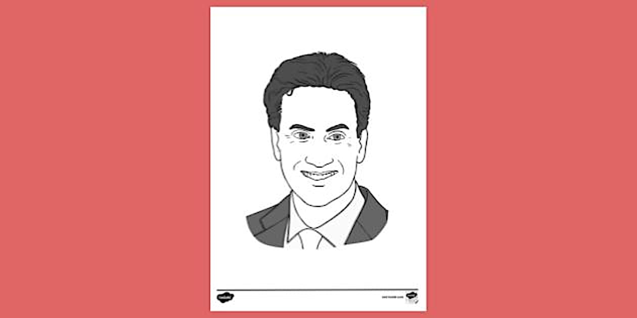 Ed Miliband Colouring Sheet | Colouring Sheets - Twinkl