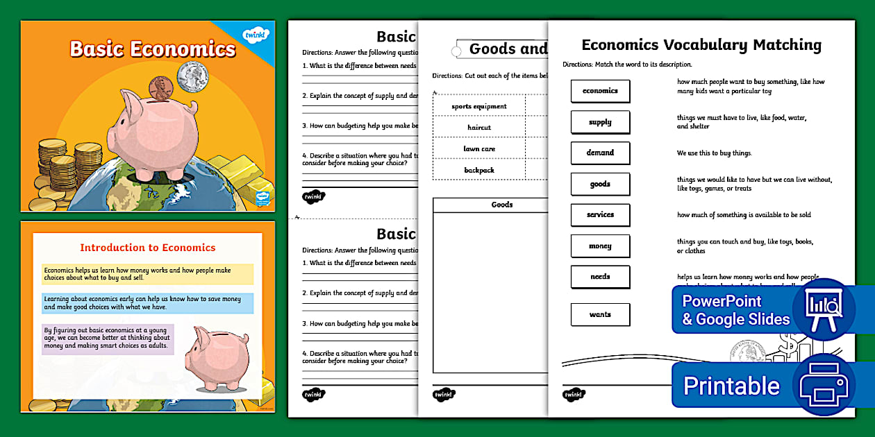 Economics Lesson Plan Pack for 3rd-5th Grade | Twinkl USA
