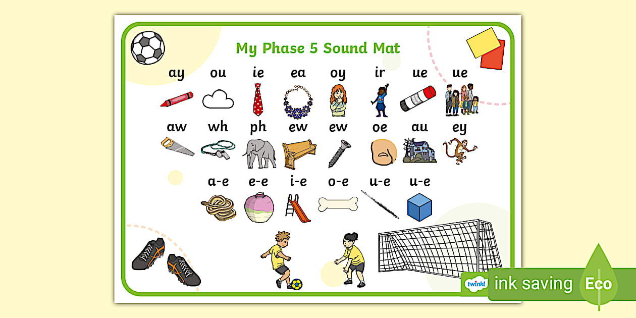 Football World Cup Themed Phase 5 Sound Mat (teacher made)