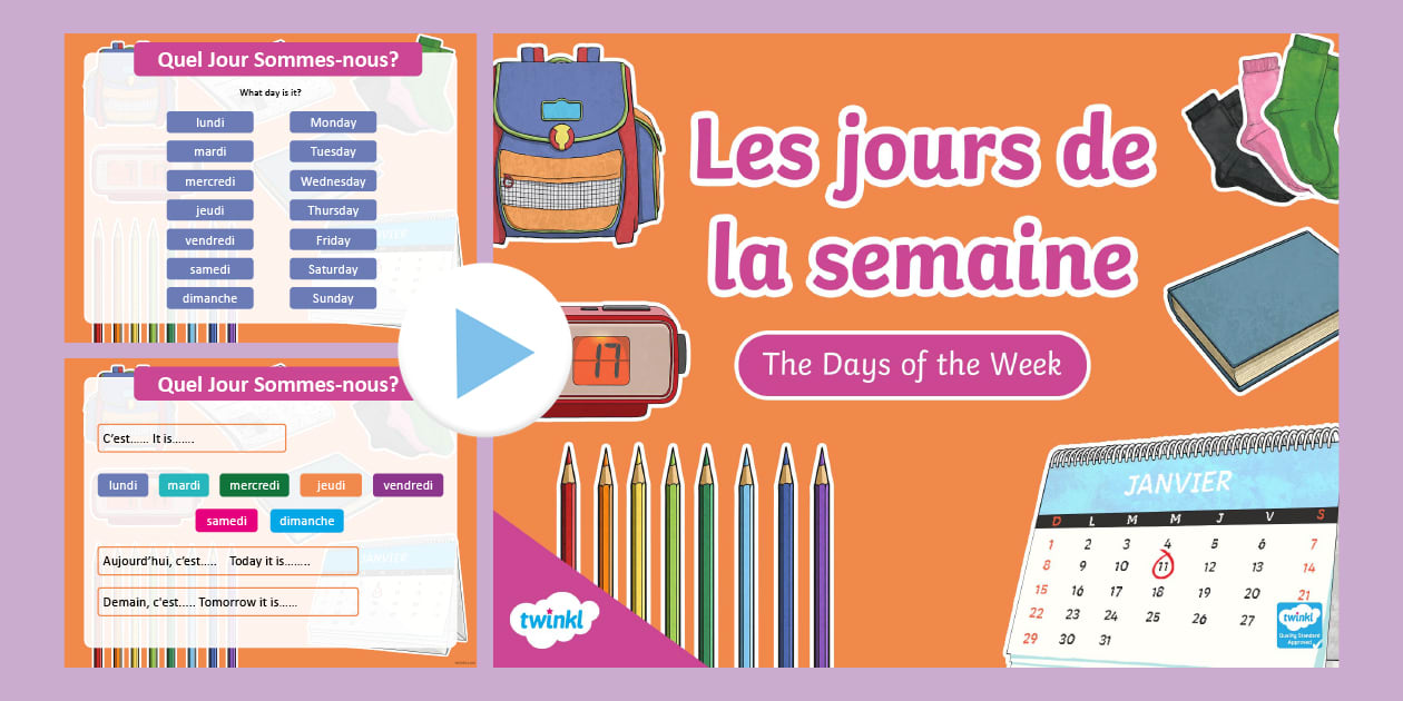 The Days of the Week in French | French Days of the Week