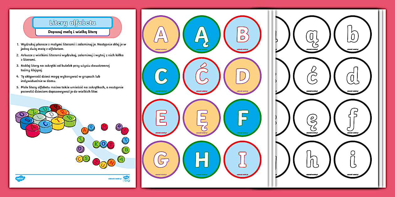 Dopasuj małe i wielkie litery | Alfabet | Gra dla dzieci
