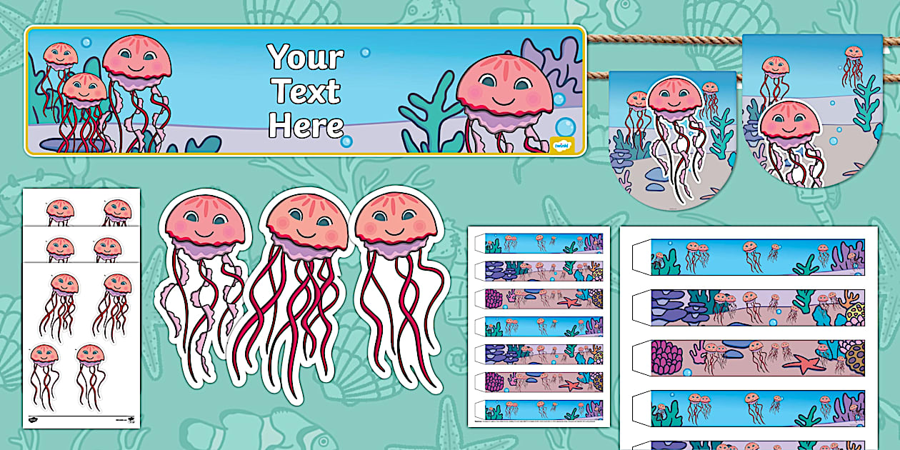 Jellyfish Decorations Pack (teacher made) - Twinkl