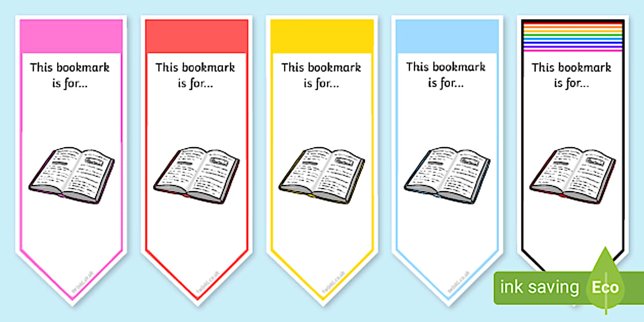 Editable Reading Book Band Bookmarks