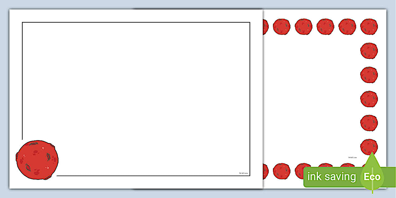 Mars Landscape Page Borders- Landscape Page Borders - Twinkl