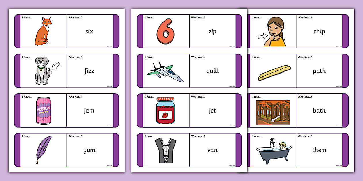 Phase 3 Phonics Word and Picture Loop Cards - Kindergarten - KS1