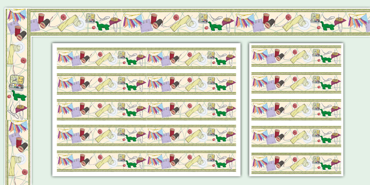 Sewing Display Borders - Twinkl Design and Technology